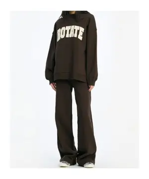 ROTATE BY BIRGER CHRISTENSEN Logo Appliqué Wide-leg Sweatpants