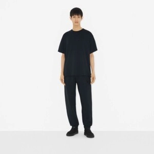 Burberry Logo Embroidered Crewneck T-shirt - Blue