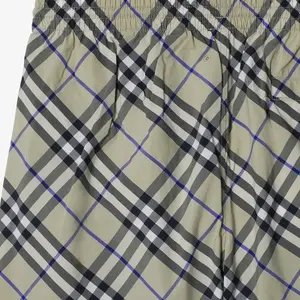 Burberry Checked Drawstring Swim Shorts - Moss Color