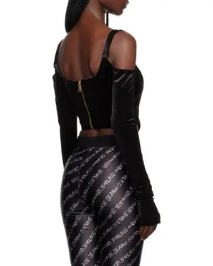 Versace Long Sleeve Suspenders Blouse