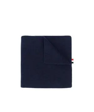Thom Browne 4-bar Knitted Scarf - Black