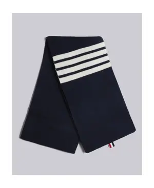 Thom Browne 4-bar Knitted Scarf