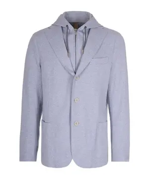 Eleventy Drawstring Hooded Jacket - Gray