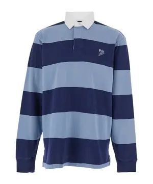 Polo Ralph Lauren Long-sleeved Striped Polo Shirt - Blue