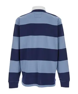 Polo Ralph Lauren Long-sleeved Striped Polo Shirt - Blue