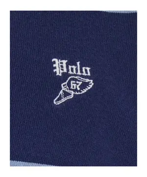 Polo Ralph Lauren Long-sleeved Striped Polo Shirt - Blue