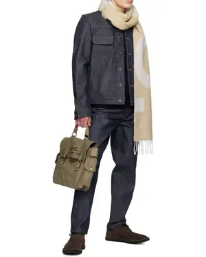 A.p.c. Recuperation Foldover Messenger Bag - Khaki