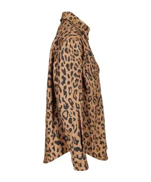 BLAZÉ MILANO Animal-print Button-up Shirt With Buckled Pockets