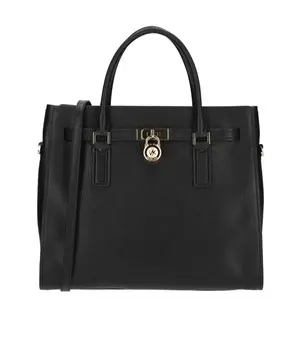 Michael Kors Hamilton Moderne Padlock Detail Tote Bag - Black