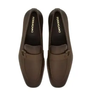 FERRAGAMO Gancini Loafers - Cement