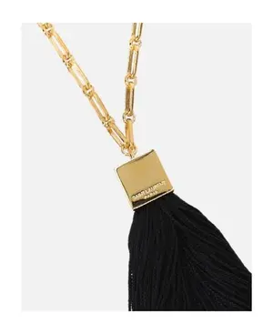 Saint Laurent Tasseled Chain-link Necklace