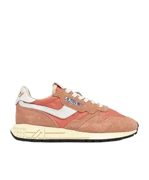AUTRY Retro Runner Sneakers - Cracked White/pink