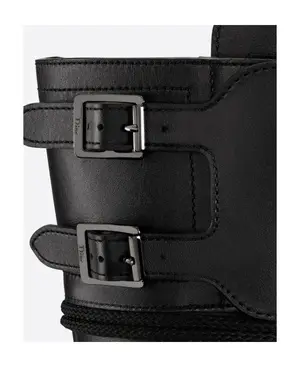 Dior Ankle Boots With Silver-tone Studs And Buckles