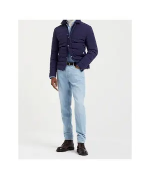 Brunello Cucinelli Padded Shirt Jacket With Snap Buttons And Zipper