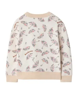 Burberry Cotton Sweatshirt With Umbrella Motif