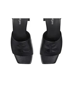 COURREGES Shadow Open-toe Mules - Black