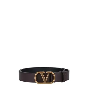 Valentino Garavani Vlogo Signature Buckle Belt - Black