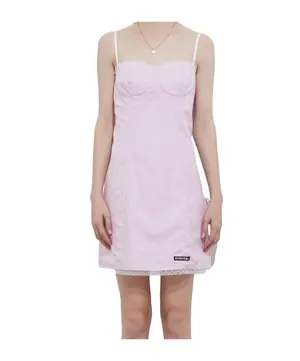 Marissa Chiara Spaghetti Strap Mini Dress With Lace Trim