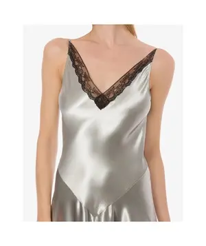 Alberta Ferretti Lace-sleeved Maxi Dress