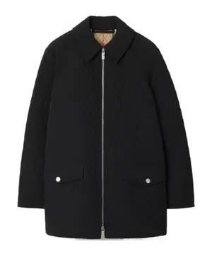 Burberry Quilted Zip-up Jacket With Checked Lining