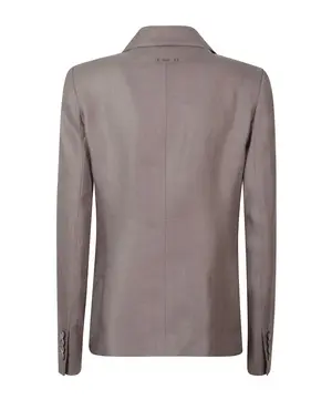 Peserico Double-breasted Tailored Jacket - Gray