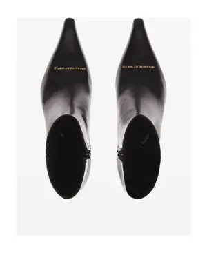 Alexander Wang Viola 77mm Pointed Toe Zip Up Leather Boots