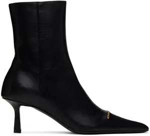 Alexander Wang Viola 77mm Pointed Toe Zip Up Leather Boots