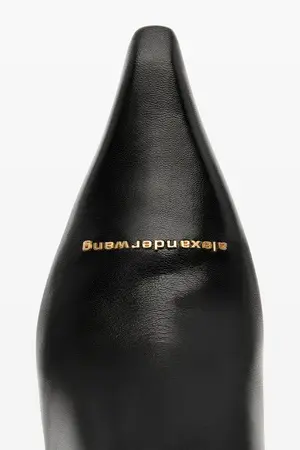 Alexander Wang Viola 77mm Pointed Toe Zip Up Leather Boots