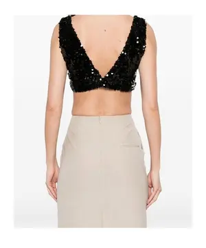 Philosophy Di Lorenzo Serafini Sleeveless V-neck Sequin Top