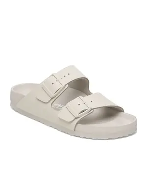 BIRKENSTOCK Open-toe Slip-on Sandals With Adjustable Buckle Straps - Eggshell