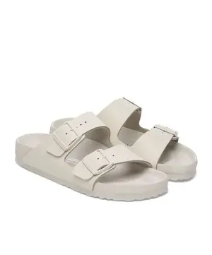 BIRKENSTOCK Open-toe Slip-on Sandals With Adjustable Buckle Straps - Eggshell
