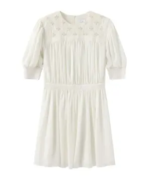 Marissa Chiara Short Sleeve Dress - White