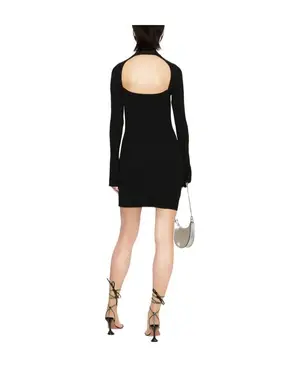 Blumarine Wool Dress With Movable Flower Detail