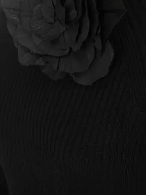 Blumarine Wool Dress With Movable Flower Detail