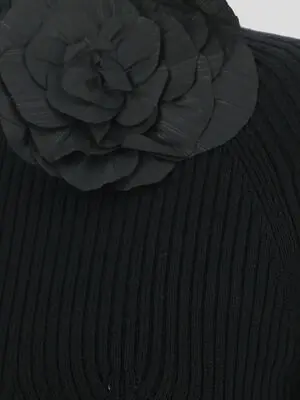 Blumarine Wool Dress With Movable Flower Detail