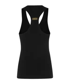 Elisabetta Franchi Micro-braided Knit Top With Button Detail