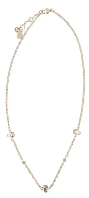 Alexander McQueen Gold Skull Pendant Necklace
