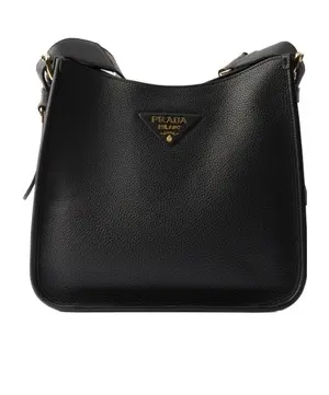 Prada Hobo Crossbody Bag - Black