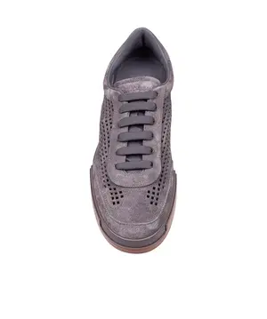 Dolce & Gabbana Portofino Yacht Calfskin Sneakers - Gray