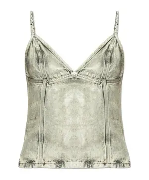 DIESEL® De-fulsy-s Denim Top - Light Grey