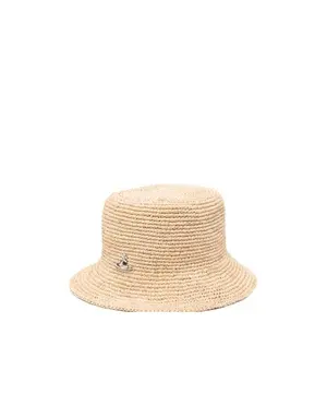 VIVIENNE WESTWOOD Raffia Bucket Hat - Beige