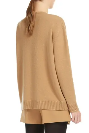 Max Mara Crewneck Jumper With Embellished Logo