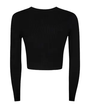 Elisabetta Franchi Micro-braided Knit Cardigan - Black