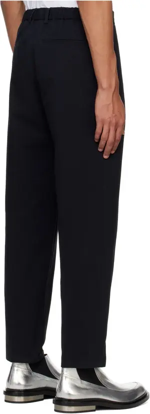 JIL SANDER Elasticated-waistband Cropped Trousers - Black