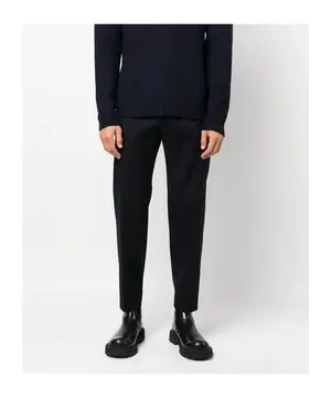 JIL SANDER Elasticated-waistband Cropped Trousers - Black