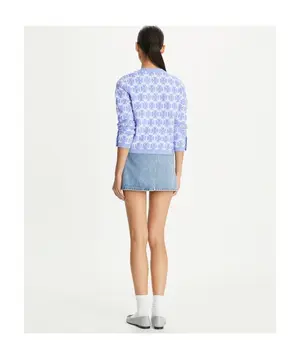 Tory Burch Double T-monogram Knitted Cardigan - Blue