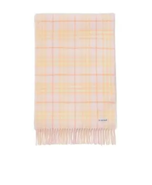 Burberry Logo-patch Fringed-edge Reversible Scarf