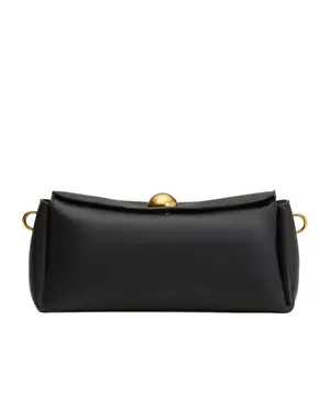 Ami Logo Engraved Shoulder Bag - Black