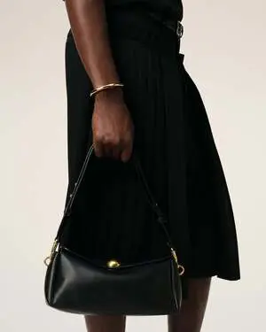 AMI Paris Logo Engraved Shoulder Bag