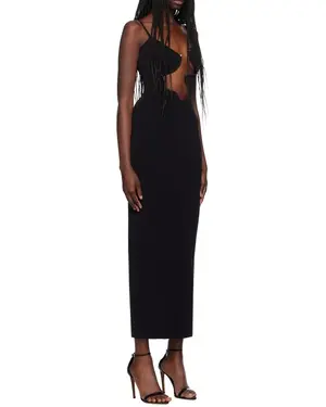 Christopher Esber Cutout Knitted Maxi Dress - Black